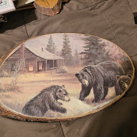 Art | Rustic Bear Cabin Wall Art | Poshmark